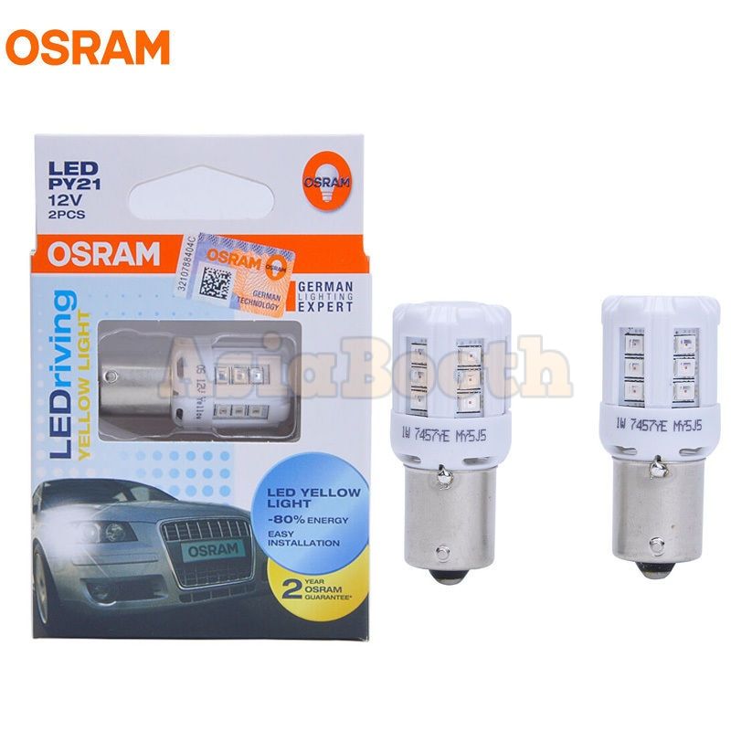 OSRAM 7457YE LEDriving PY21 PY21W LED Yellow Light - Asia Booth