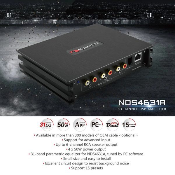 Nakamichi NDS4631A Car Audio Digital Signal Processor 6Ch DSP Amplifier 31 EQ - Asia Booth