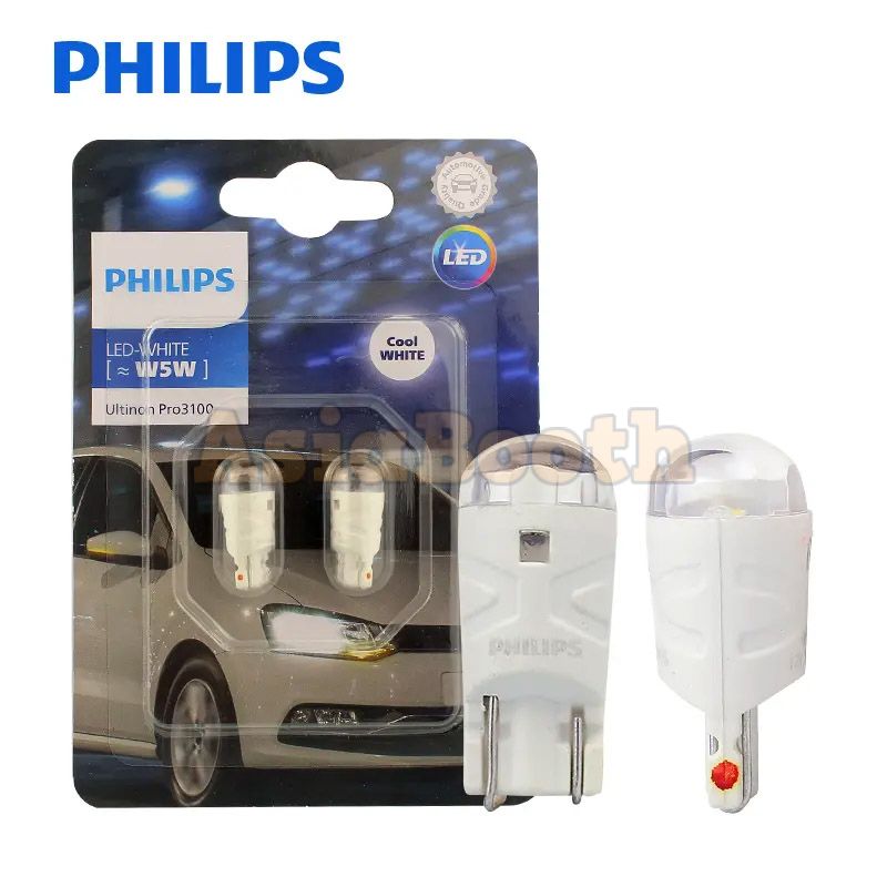 PHILIPS LED T10 W5W Ultinon Pro3100 Auxiliary Cool White 6500K - Asia Booth